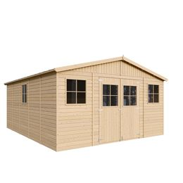 HOLZ-GARTENHAUS - H246 x 418 x 522 cm/ 20 m&sup2; - IMBELA M333