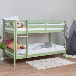 Etagenbett ECO COMFORT Gr&uuml;n Echtholz vollmassiv
