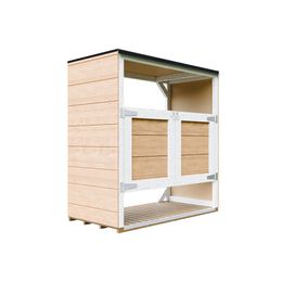 M&Uuml;LLTONNENBOX 2er 240L, M980A-HARVEST HONEY, aus wetterfestem LP Smartside Holz