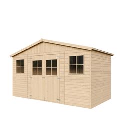 HOLZ-GARTENHAUS - H246 x 418 x 220 cm/ 8 m&sup2; - M332