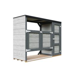 M&Uuml;LLTONNENBOX 2er 240L, M981A-TUNDRA CAVERN, aus wetterfestem LP Smartside Holz