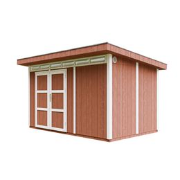 HOLZ-GARTENHAUS basis LP SmartSide 8,7m&sup2; mit B411xL279xH239 cm - M904A - REDWOOD RED
