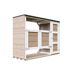 M&Uuml;LLTONNENBOX 2er 240L, M981A-TERRA BROWN, aus wetterfestem LP Smartside Holz