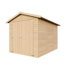 HOLZGARAGE - Abstellraum mit Fenstern- H222x244x320 cm/ 6 m&sup2; - M105