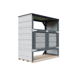 M&Uuml;LLTONNENBOX 2er 240L, M980A-TUNDRA CAVERN, aus wetterfestem LP Smartside Holz