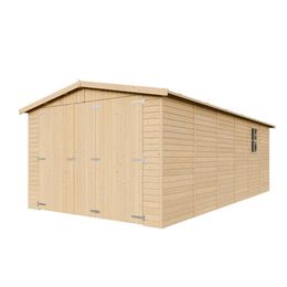 HOLZGARAGE Abstellraum mit Fenstern- H222x616x324 cm /18 m2 - M102