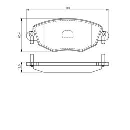 Bosch Bremsbelagsatz, Scheibenbremse 0986494026 f&uuml;r Ford JAGUAR