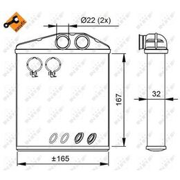 NRF W&auml;rmetauscher, Innenraumheizung EASY FIT 54208 f&uuml;r Vaughall