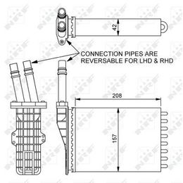 NRF W&auml;rmetauscher, Innenraumheizung 54245 f&uuml;r RENAULT