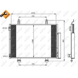 NRF Kondensator, Klimaanlage EASY FIT 35944 f&uuml;r Suzuki
