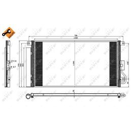 NRF Kondensator, Klimaanlage 350227 f&uuml;r Vaughall Opel CHEVROLET
