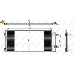 NRF Kondensator, Klimaanlage 350338 f&uuml;r Vaughall CHEVROLET