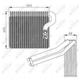 NRF Verdampfer, Klimaanlage 36063 f&uuml;r Mercedes