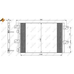 NRF Kondensator, Klimaanlage EASY FIT 35792 f&uuml;r Iveco