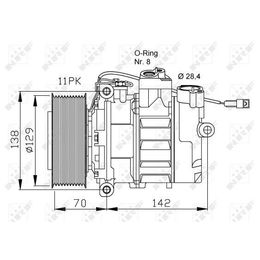 NRF Kompressor, Klimaanlage EASY FIT 32454 f&uuml;r Mercedes