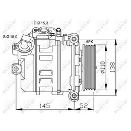 NRF Kompressor, Klimaanlage EASY FIT 32435 f&uuml;r BMW