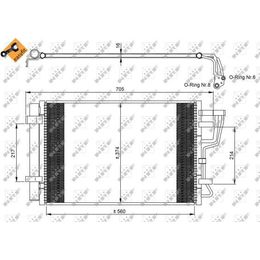 NRF Kondensator, Klimaanlage EASY FIT 35963 f&uuml;r KIA