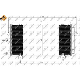 NRF Kondensator, Klimaanlage EASY FIT 35381 f&uuml;r TOYOTA