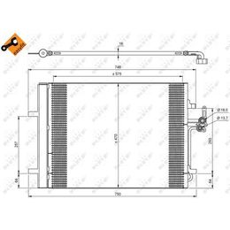 NRF Kondensator, Klimaanlage EASY FIT 35850 f&uuml;r Ford Volvo LAND ROVER