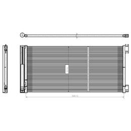 NRF Kondensator, Klimaanlage 350429 f&uuml;r Opel Vaughall Fiat NISSAN RENAULT