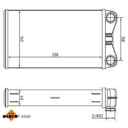 NRF W&auml;rmetauscher, Innenraumheizung 54369 f&uuml;r SEAT