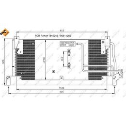NRF Kondensator, Klimaanlage EASY FIT 35218 f&uuml;r Vaughall Opel