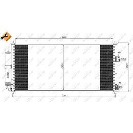 NRF Kondensator, Klimaanlage EASY FIT 35435 f&uuml;r NISSAN