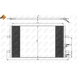NRF Kondensator, Klimaanlage EASY FIT 35846 f&uuml;r Ford