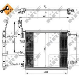 NRF Kondensator, Klimaanlage EASY FIT 350047 f&uuml;r HYUNDAI
