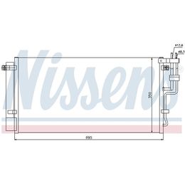 NISSENS Kondensator, Klimaanlage 94993 f&uuml;r KIA