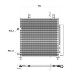 NRF Kondensator, Klimaanlage 350451 f&uuml;r MITSUBISHI