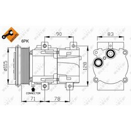 NRF Kompressor, Klimaanlage EASY FIT 32110 f&uuml;r Ford