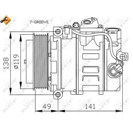 NRF Kompressor, Klimaanlage EASY FIT 32215 f&uuml;r Mercedes