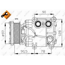 NRF Kompressor, Klimaanlage EASY FIT 32199 f&uuml;r Ford MAZDA