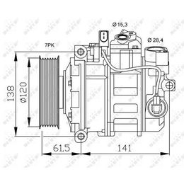 NRF Kompressor, Klimaanlage 32777 f&uuml;r VW Audi