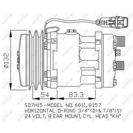 NRF Kompressor, Klimaanlage 32708 f&uuml;r Volvo MAN