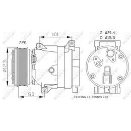 NRF Kompressor, Klimaanlage 32872 f&uuml;r RENAULT