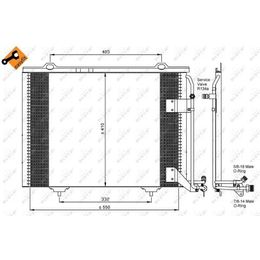 NRF Kondensator, Klimaanlage EASY FIT 35463 f&uuml;r Mercedes Chrysler