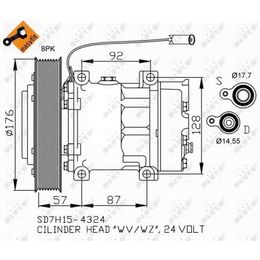 NRF Kompressor, Klimaanlage EASY FIT 32700 f&uuml;r RENAULT TRUCKS Volvo