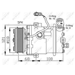 NRF Kompressor, Klimaanlage 32197 f&uuml;r Vaughall Opel