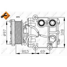 NRF Kompressor, Klimaanlage EASY FIT 32401 f&uuml;r Ford