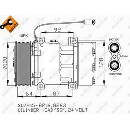 NRF Kompressor, Klimaanlage EASY FIT 32709 f&uuml;r Volvo RENAULT TRUCKS