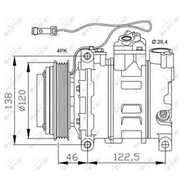 NRF Kompressor, Klimaanlage EASY FIT 32167 f&uuml;r VW Audi