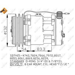 NRF Kompressor, Klimaanlage EASY FIT 32769 f&uuml;r Volvo