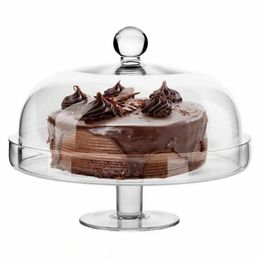 Krosno Glass Platte, Transparent, Glas, 2-teilig, 28x23.5x28 cm, Hergestellt in Europa, handgemacht, Tischkultur & Servieren, Servierplatten