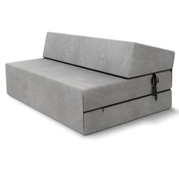 FDM Klappmatratze, Grau, Textil, H3, F&uuml;llung: Kaltschaum, Rechteckig, 120x200 cm, Oeko-Tex&reg;, atmungsaktiv, antibakteriell, Bezug abnehmbar/waschbar, Schlafzimmer, Matratzen Shop, Matratzen, Klappmatratzen