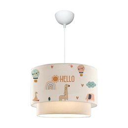 lux.pro H&auml;ngeleuchte, Wei&szlig;, Textil, 30x70x30 cm, Lampen & Leuchten, Innenbeleuchtung, Kinderzimmerlampen