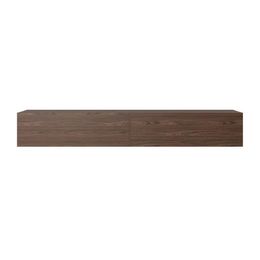 Selsey Tv-Lowboard, Dunkelbraun, Holzwerkstoff, 2 F&auml;cher, Rechteckig, 200x30x31.6 cm, Wohnzimmer, Wohnzimmer-Sets & Serien, Lowboards, Lowboards stehend