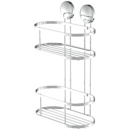 EISL&reg; Duschregal EISL, silber (chrom), B:22cm H:34cm T:11cm, Edelstahl, Regale, Duschablage ohne Bohren, rostfreier Edelstahl, Duschkorb 2 Etagen