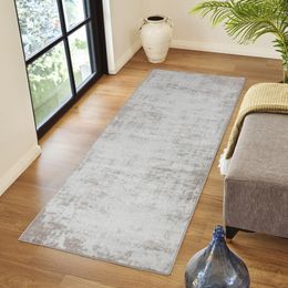 Teppich LIVABLISS "WAMBA", beige, B:80cm H:10mm L:220cm, Polypropylen (PP), Teppiche, Teppich, Modern abstrakter Teppich im Marble-Look